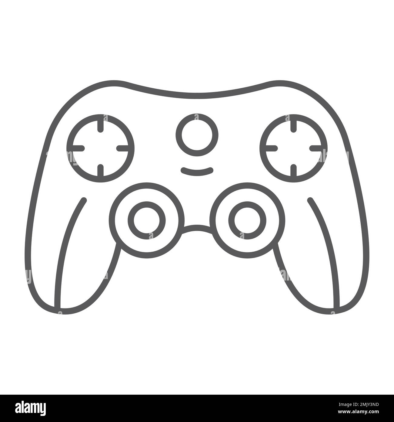 Game Controller Thin Line Icon Game And Play Joystick Sign Vector