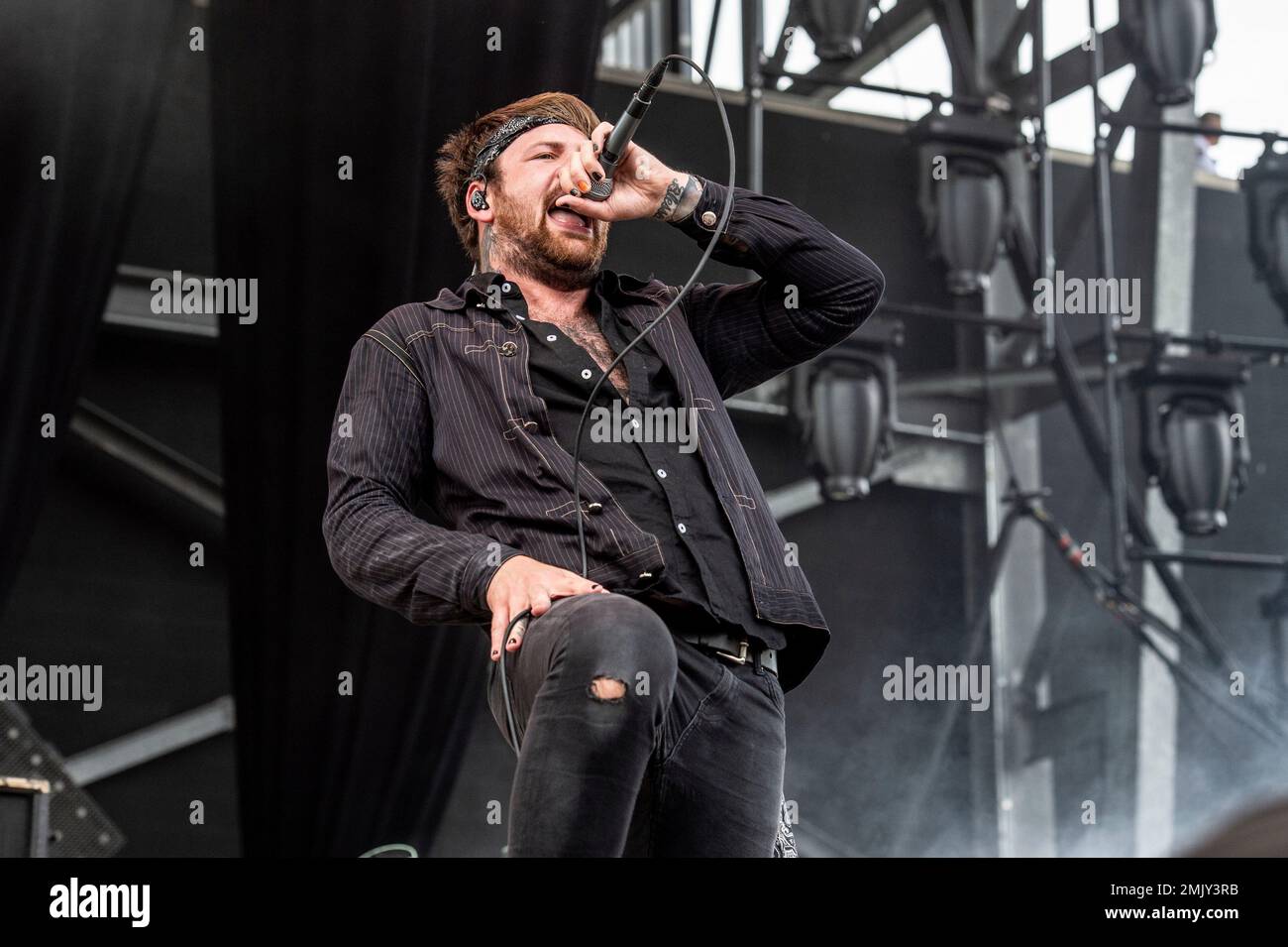 Caleb Shomo of Beartooth performs at the Sonic Temple Art and Music ...