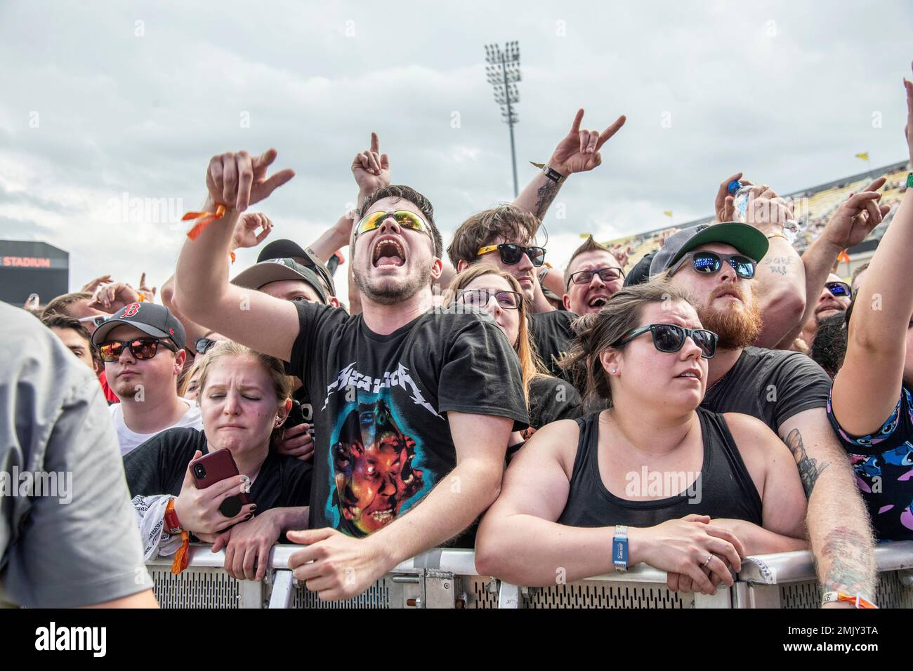 Festival goers attend the Sonic Temple Art and Music Festival at Mapfre ...