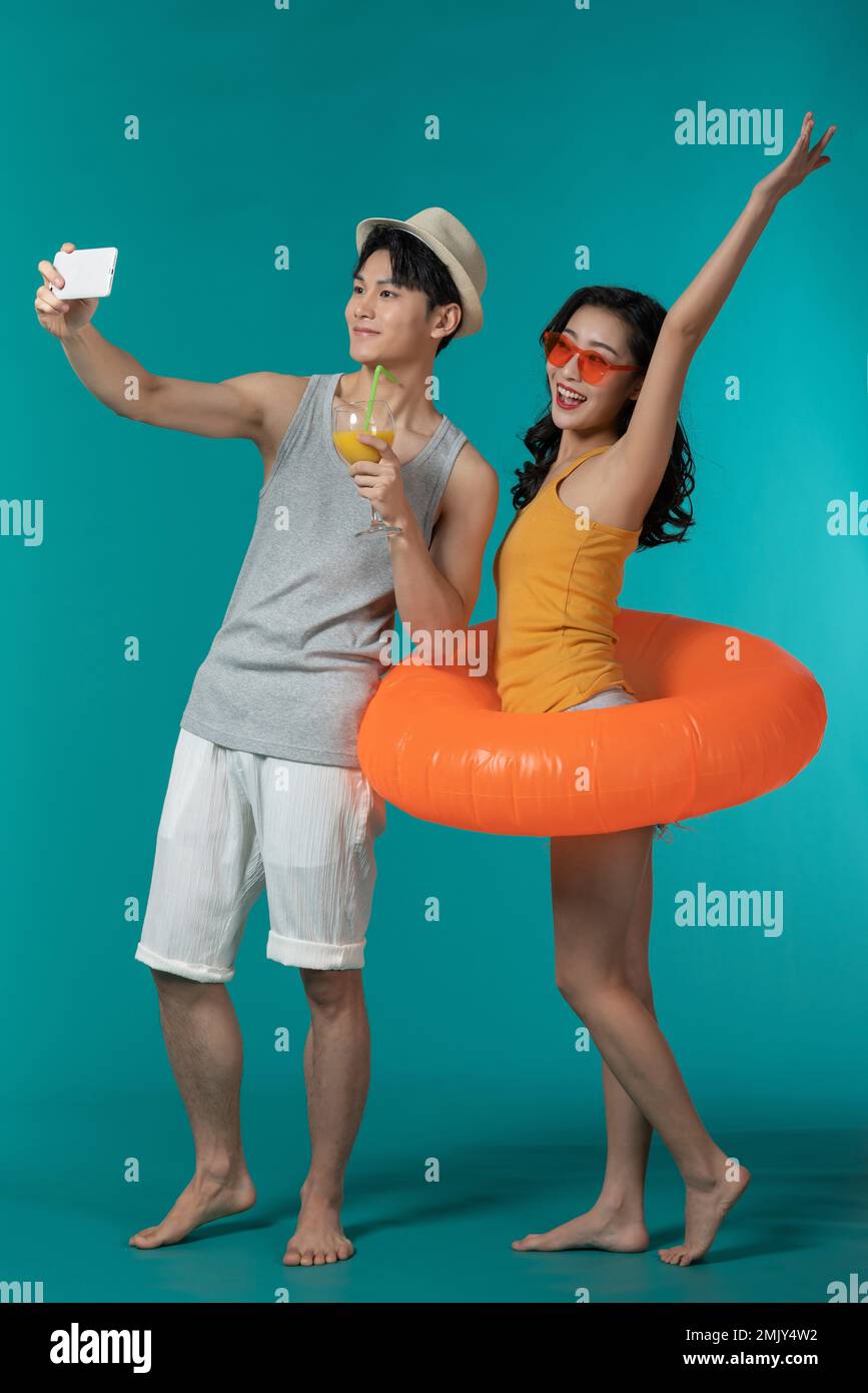 Take summer modelling young lovers Stock Photo - Alamy
