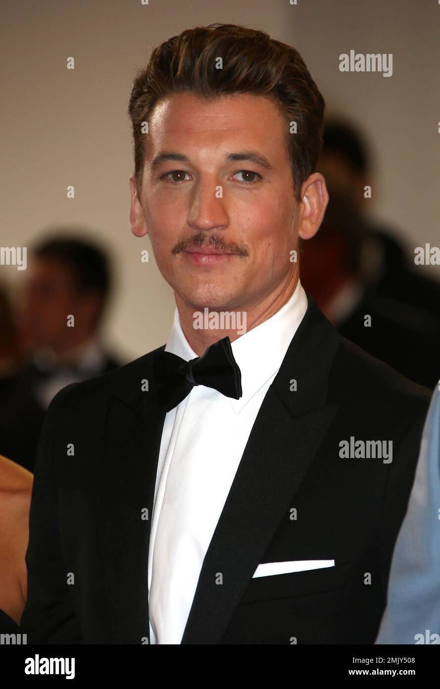 Actor Miles Teller poses for photographers upon arrival at the premiere ...