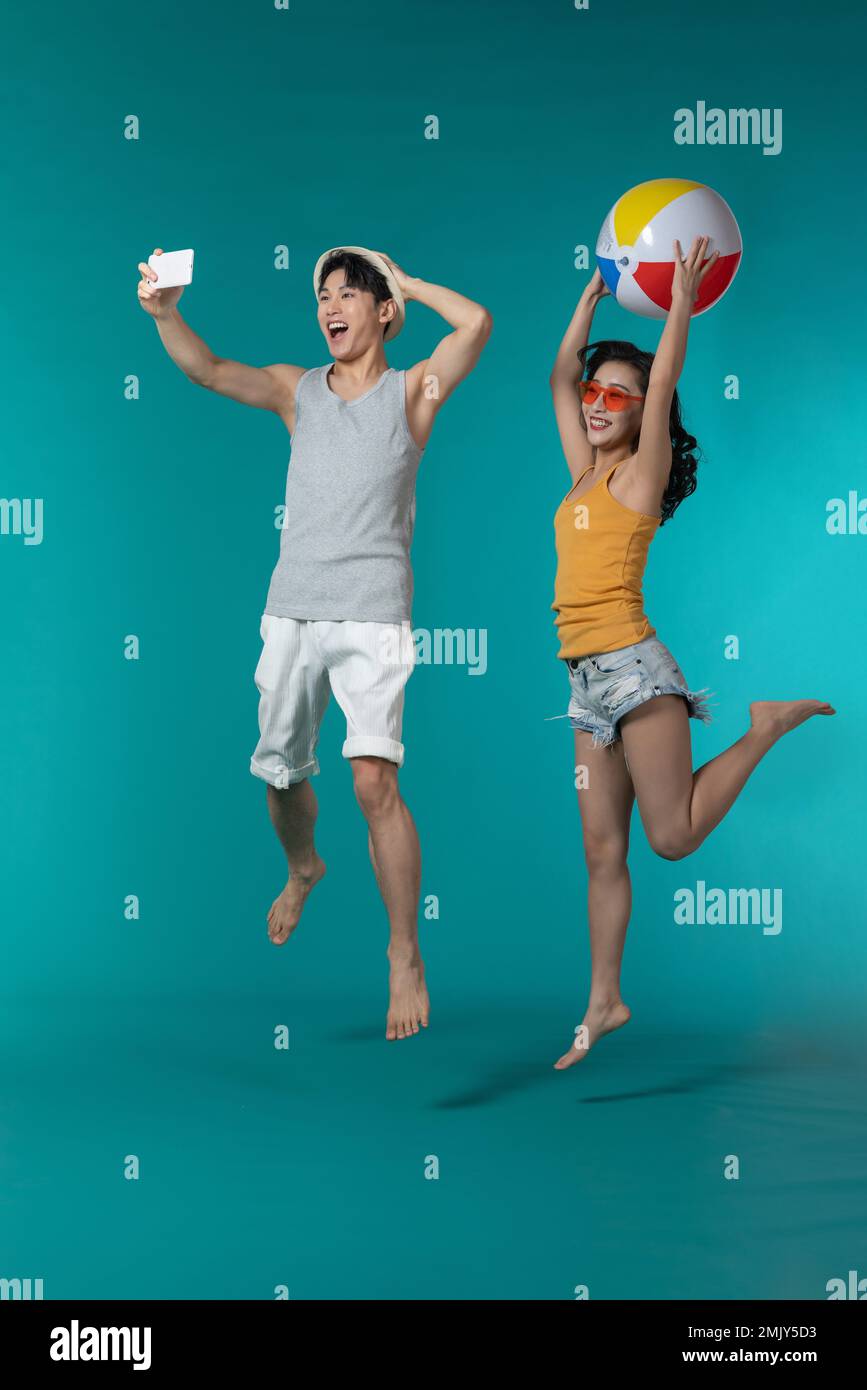 Take summer modelling young lovers Stock Photo - Alamy