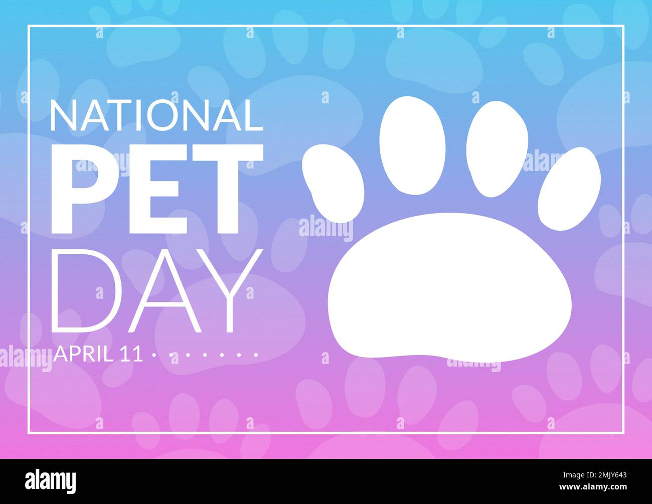 National Pet Day on April 11 Illustration with Cute Pets of Cats and ...