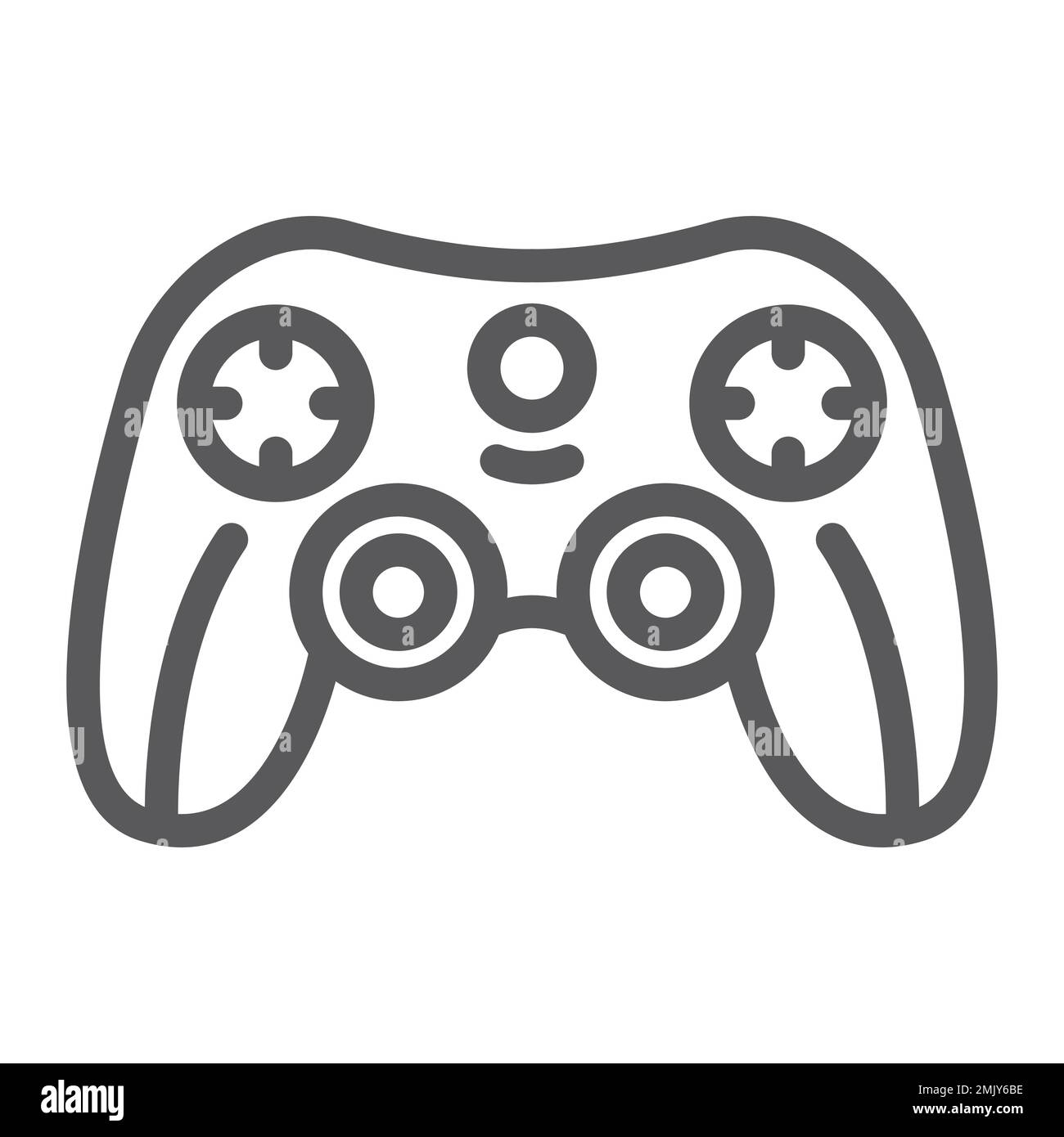 Game controller line icon, game and play, joystick sign, vector graphics, a linear pattern on a ...