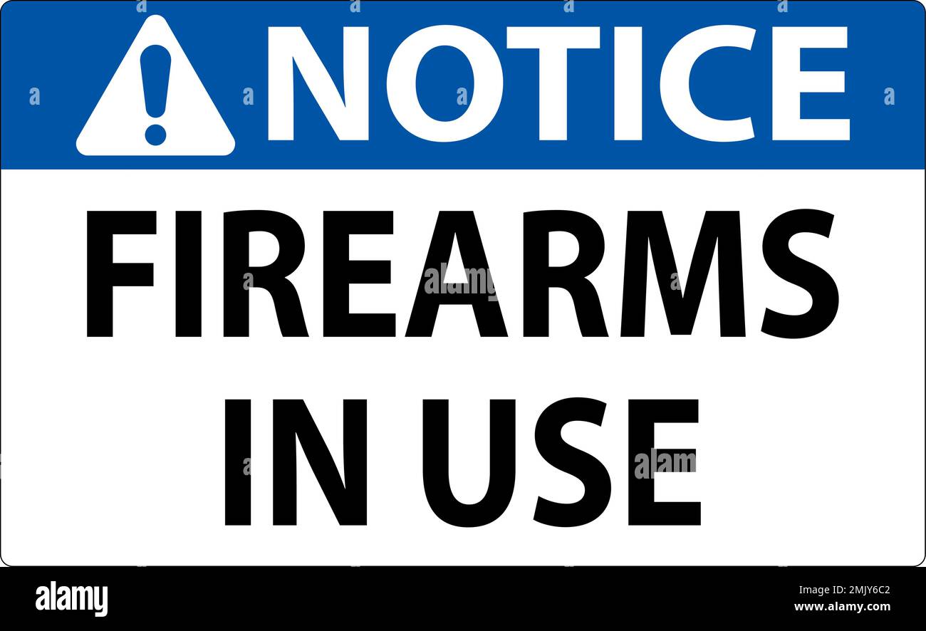 Notice Firearms Allowed Sign Firearms In Use Stock Vector Image & Art ...
