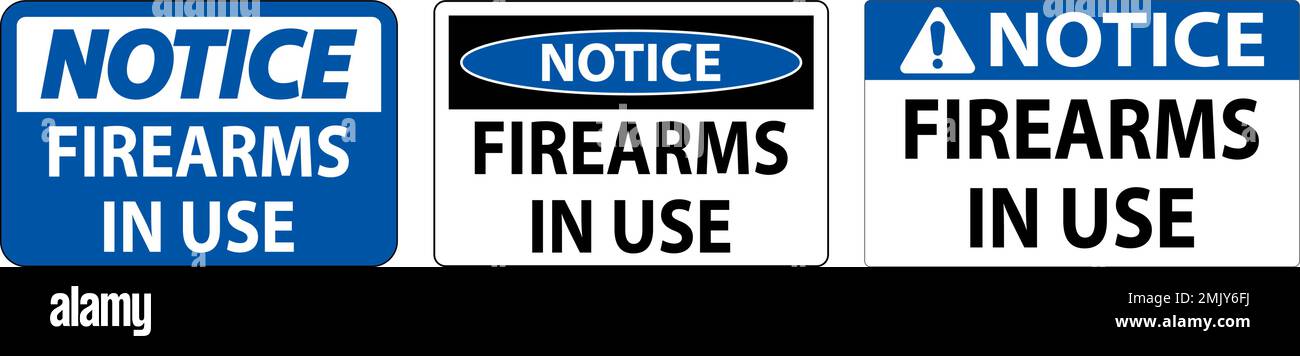 Notice Firearms Allowed Sign Firearms In Use Stock Vector Image & Art ...