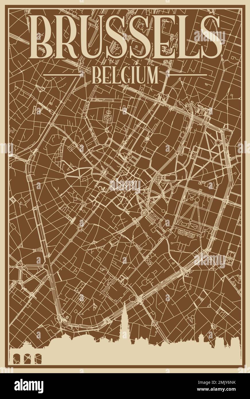 Old brussels plan hi-res stock photography and images - Alamy
