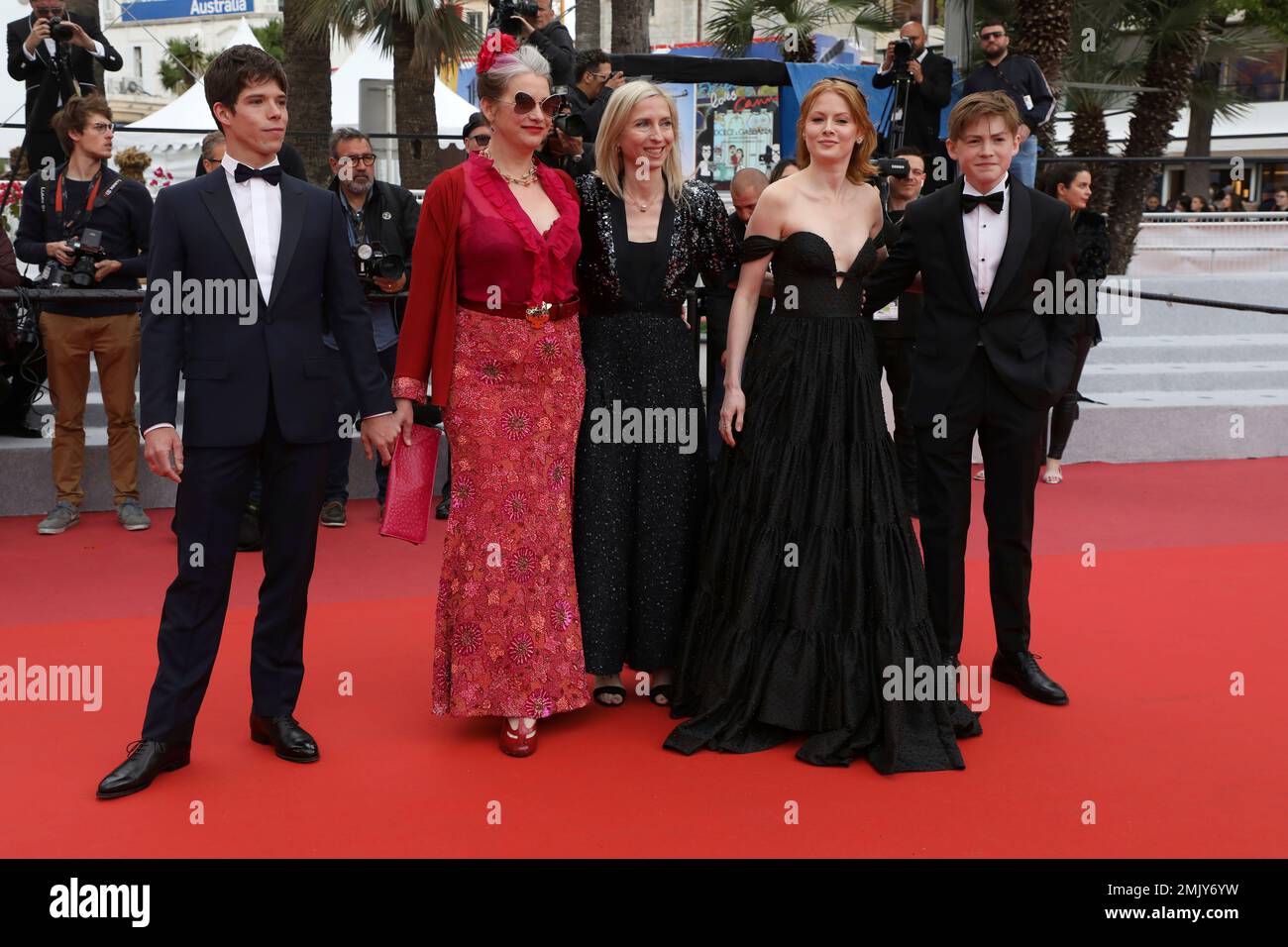 Actors, from right, Kit Connor, Emily Beecham, Director Jessica Hausner ...
