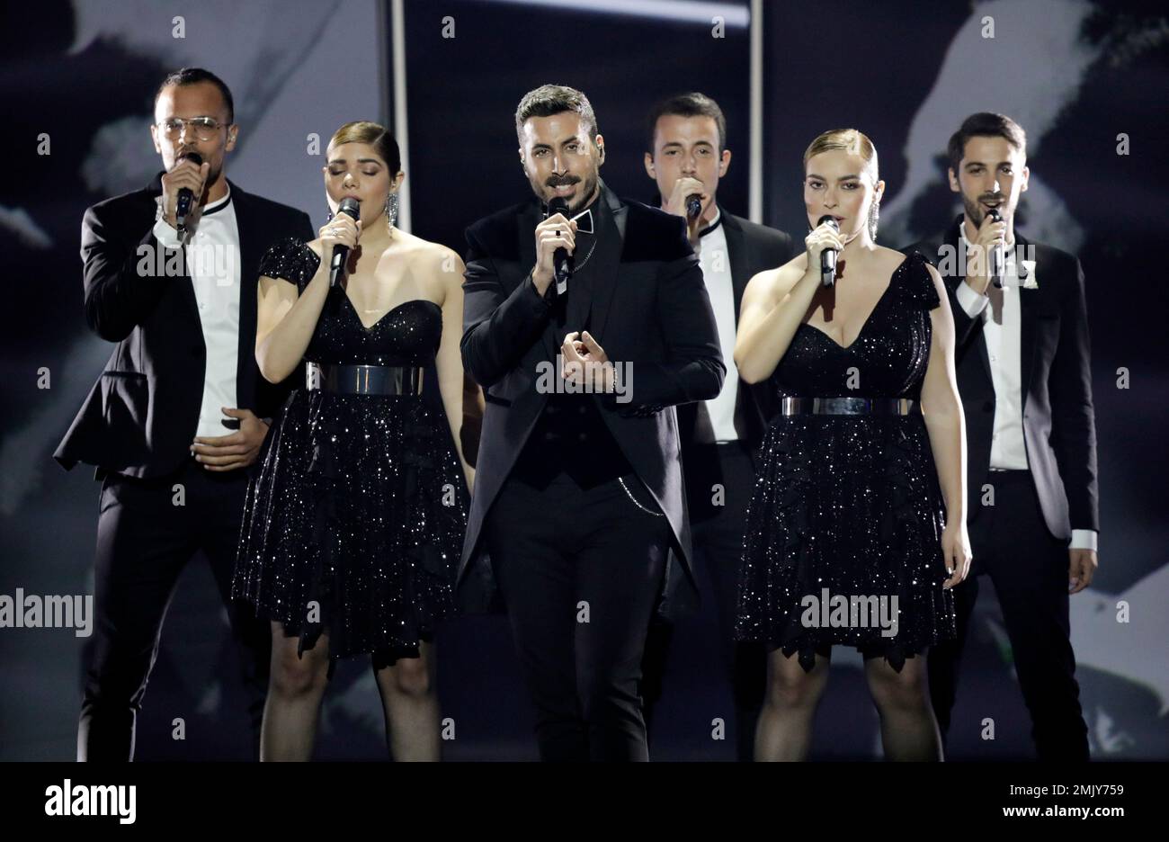 Kobi Marimi of Israel performs the song "Home"during the 2019 ...