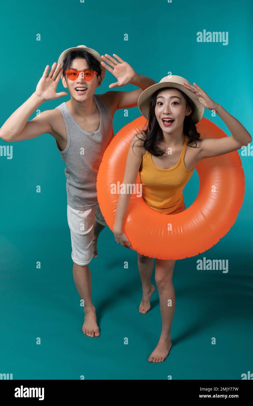 Take summer modelling young lovers Stock Photo - Alamy
