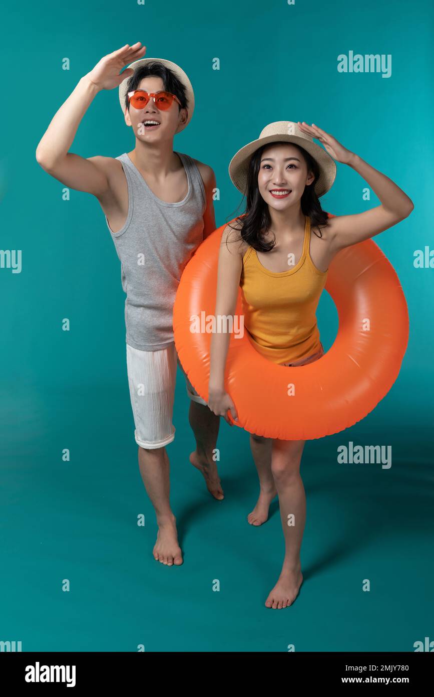 Take summer modelling young lovers Stock Photo - Alamy