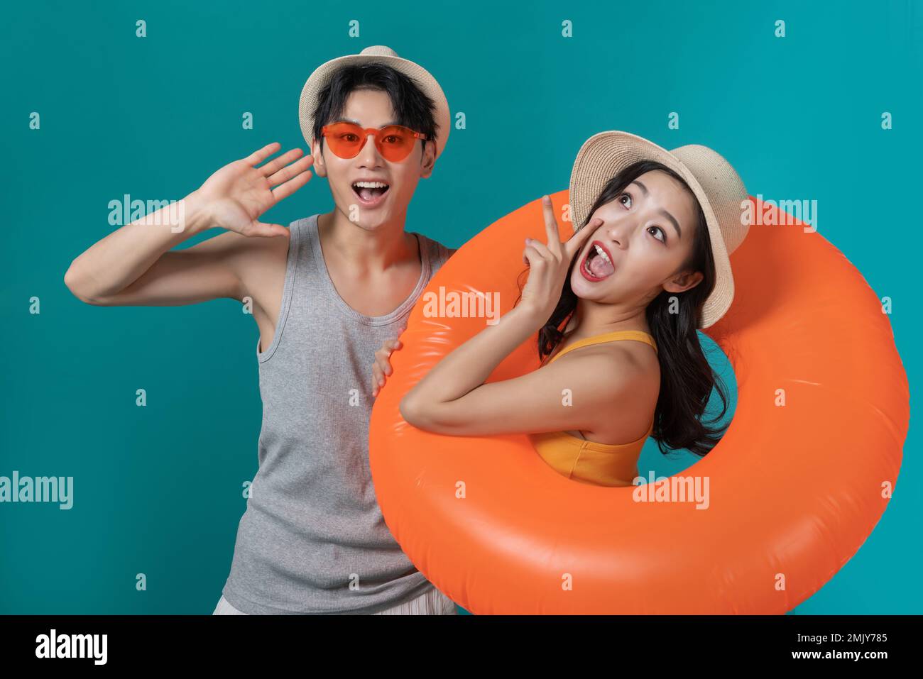 Take summer modelling young lovers Stock Photo - Alamy