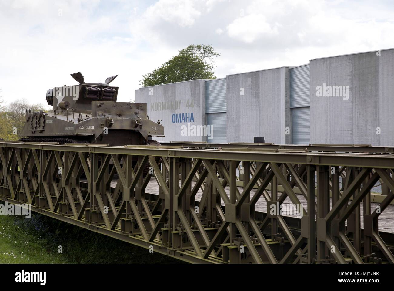 A World War II tank at the Overlord Museum in Colleville-sur-Mer ...
