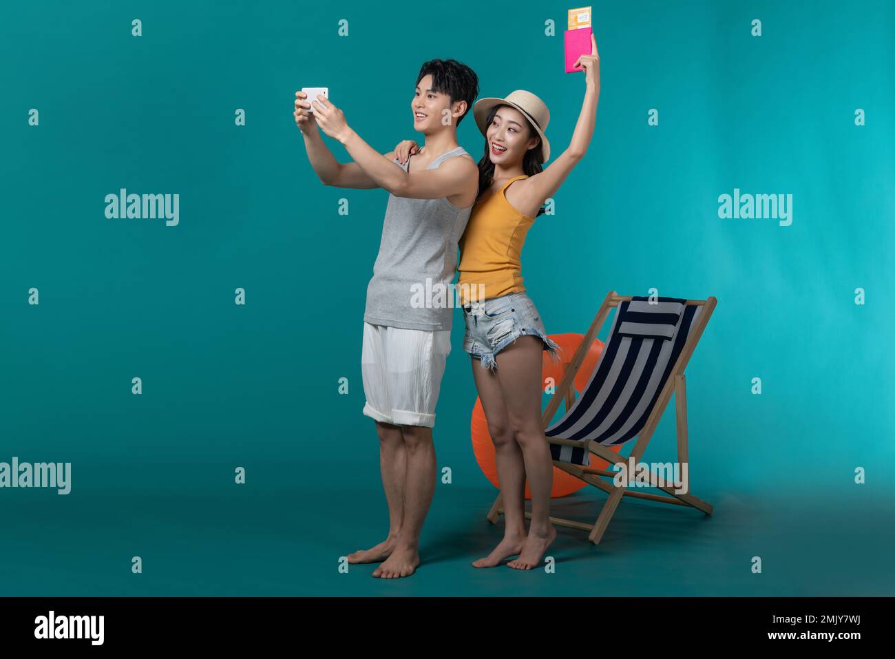 Take summer modelling young lovers Stock Photo - Alamy