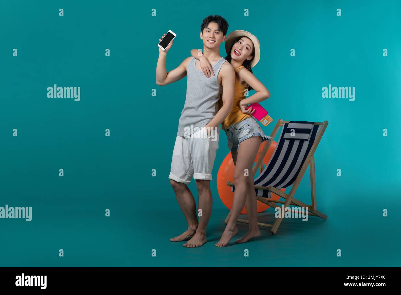 Take summer modelling young lovers Stock Photo - Alamy