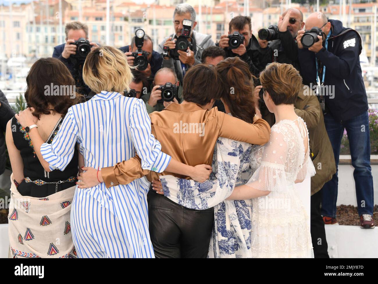 Actresses Amira Hilda Douaouda, from left, Shirine Boutella, director ...