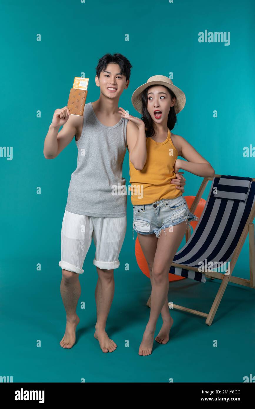 Take summer modelling young lovers Stock Photo - Alamy