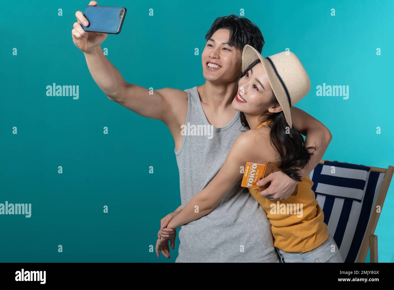 Take summer modelling young lovers Stock Photo - Alamy