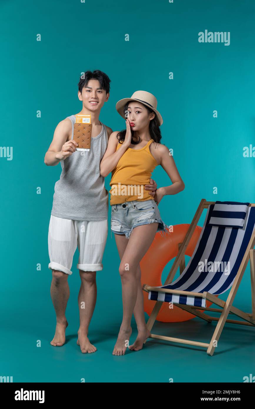 Take summer modelling young lovers Stock Photo - Alamy