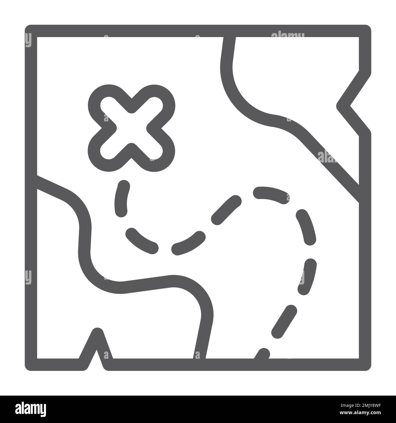 Map Line Icon Road And Travel Location Sign Vector Graphics A