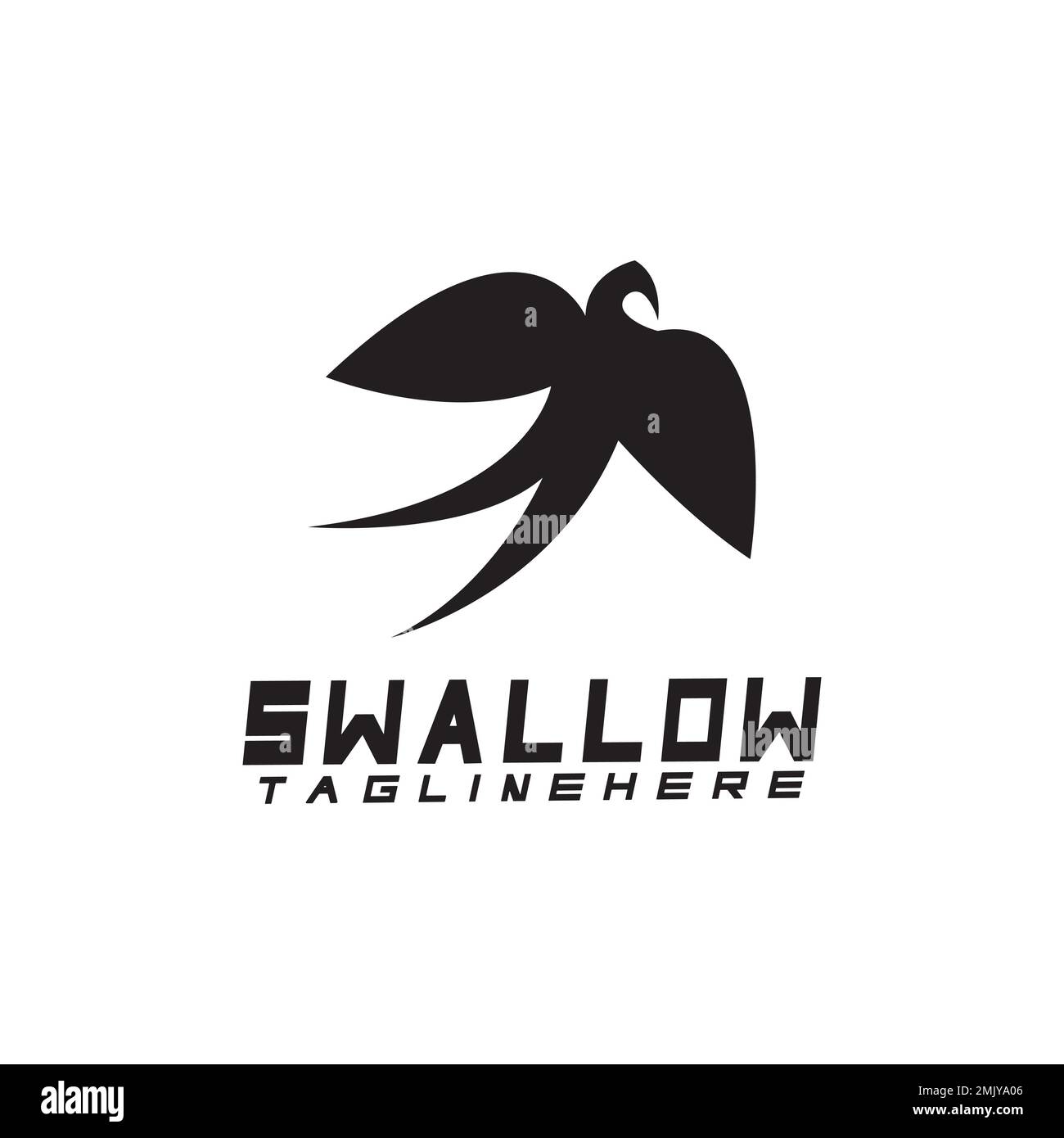 Swallow logo. silhouette swallow flying logo vector isolated white background Stock Vector Image ...