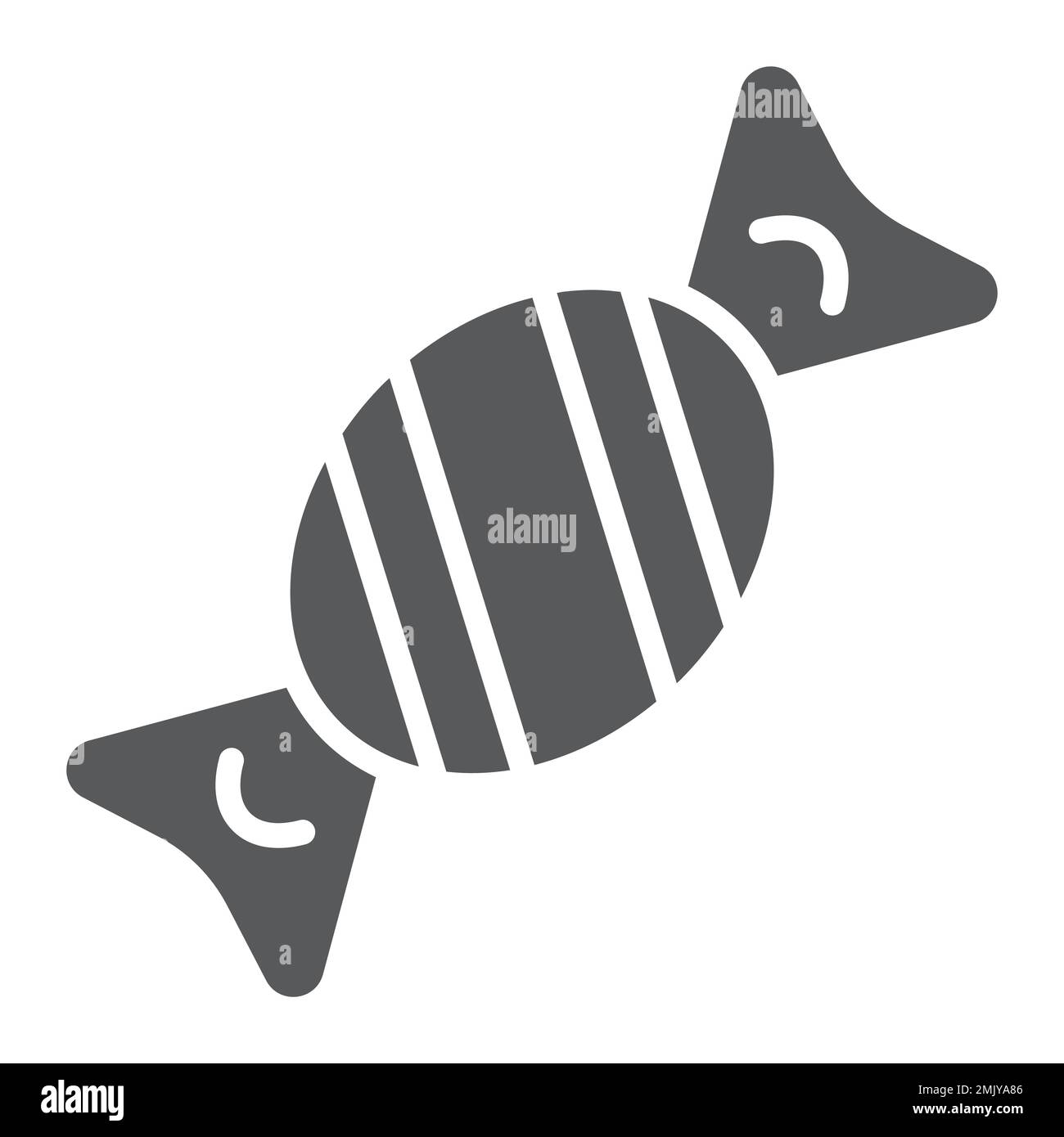 Candy glyph icon, sweets and food, lollipop sign, vector graphics, a ...