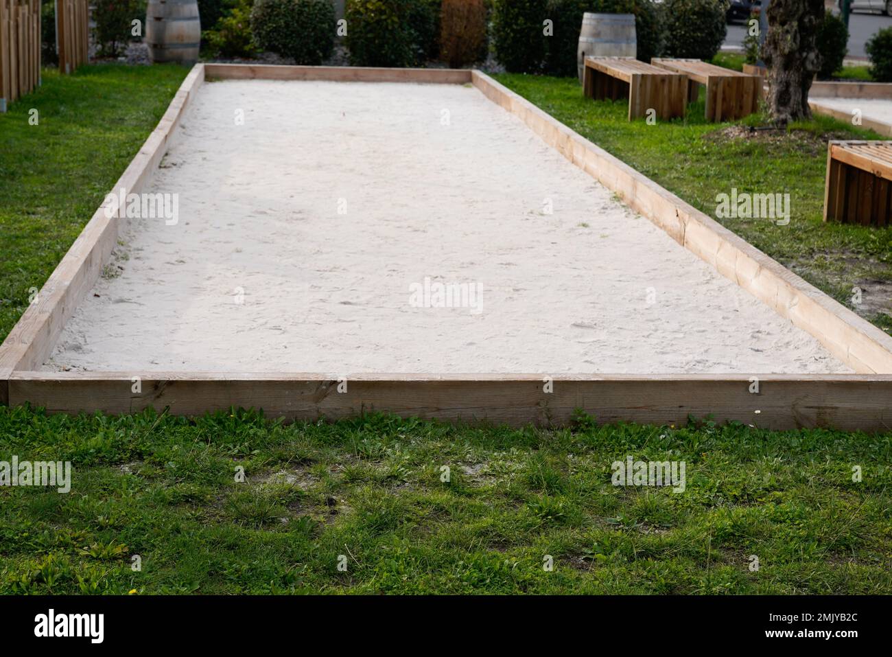 empty terrain for bowling petanque french playing active sport Stock ...