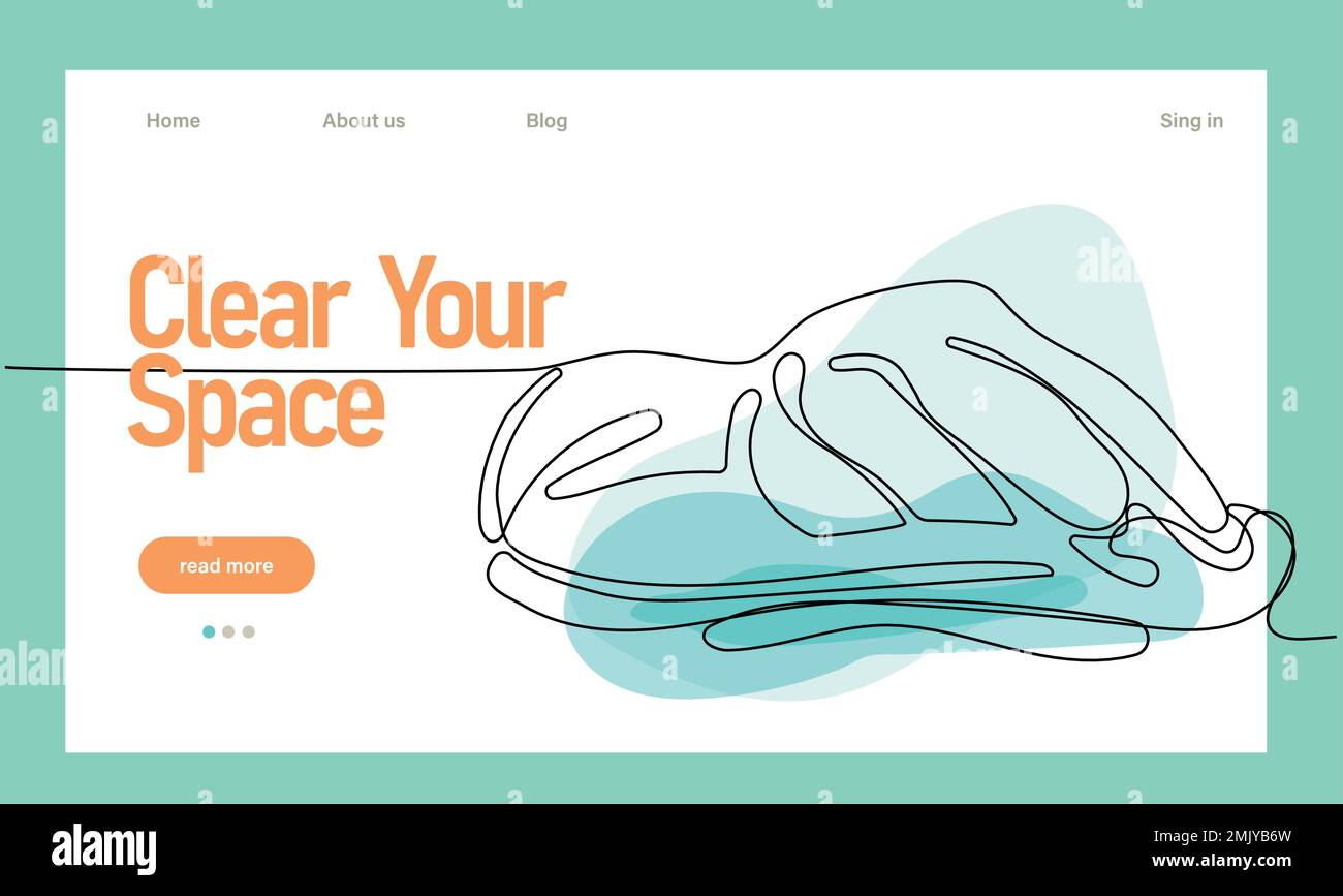 Continuous one line drawing of hand wearing rubber gloves cleaning ...