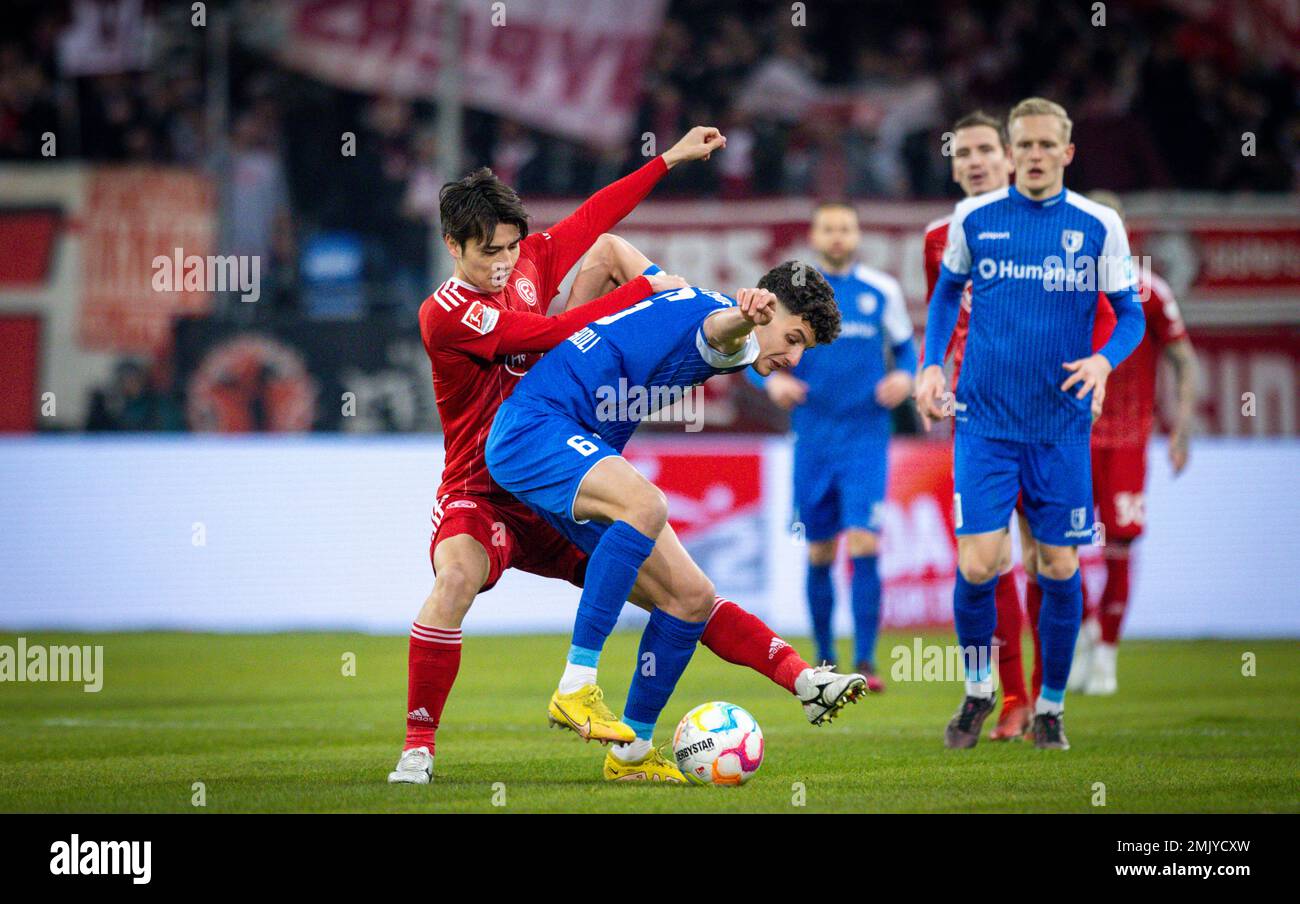 Düsseldorf, Germany. 27th Jan, 2023. Ao Tanaka (F95), Daniel Elfadli ...