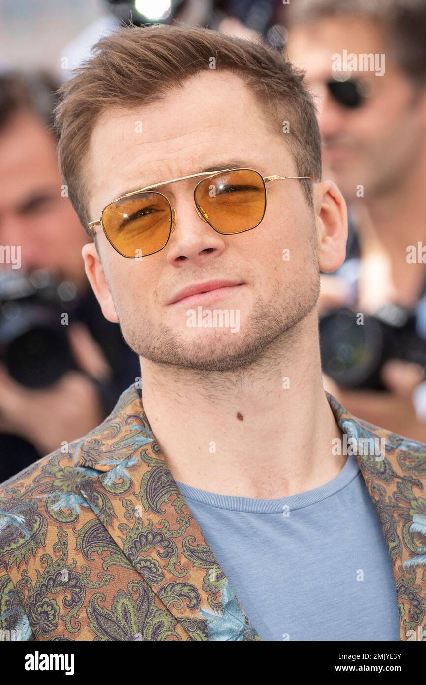 Actor Taron Egerton poses for photographers at the photo call for the ...