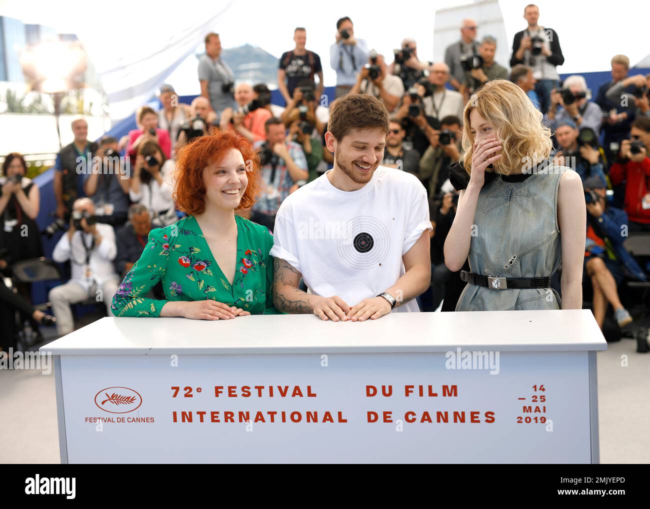 Actress Victoria Miroshnichenko, from left, director Kantemir Balagov ...