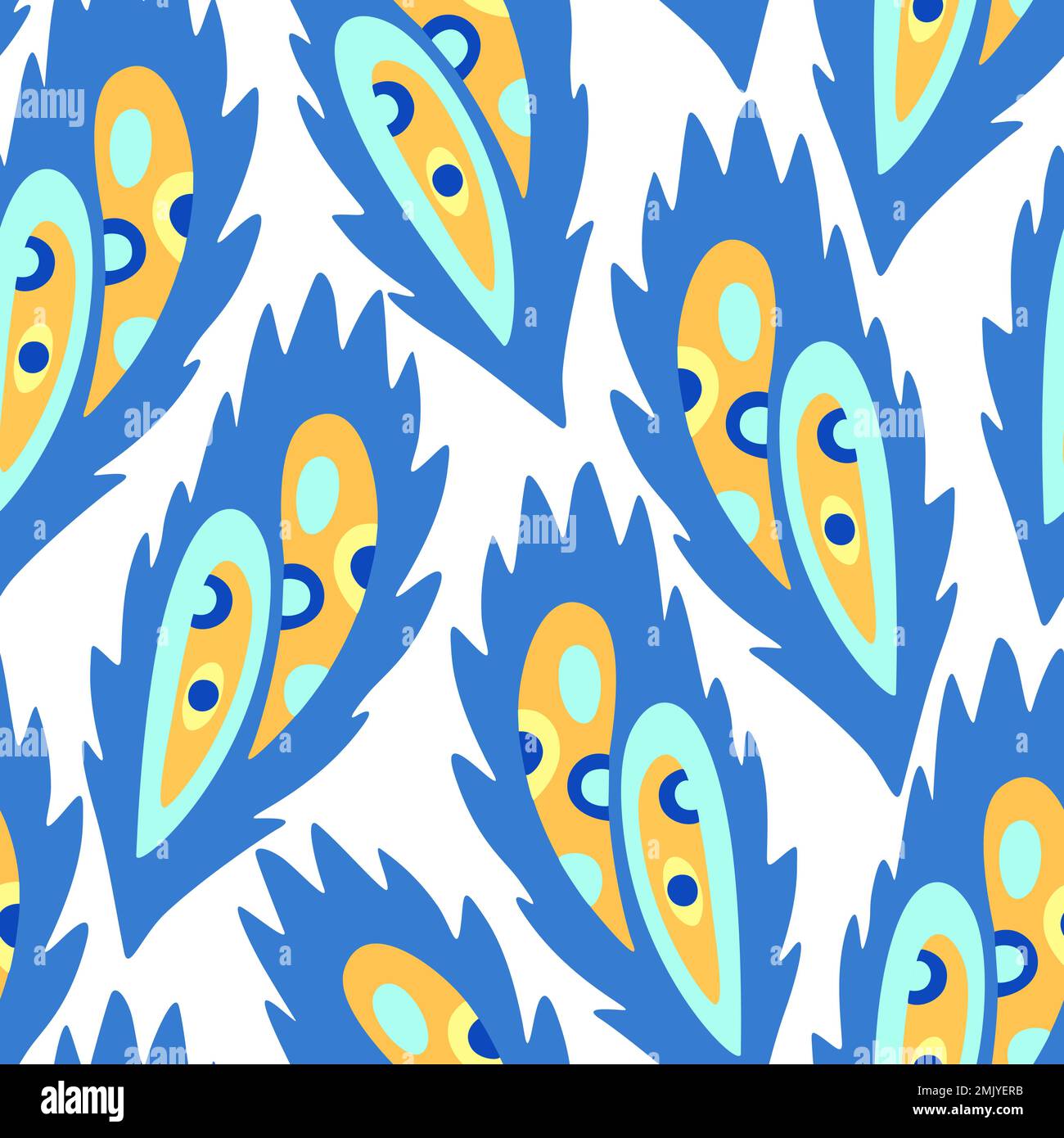 Colorful ornamental psychedelic pattern. Funky vector texture with ...