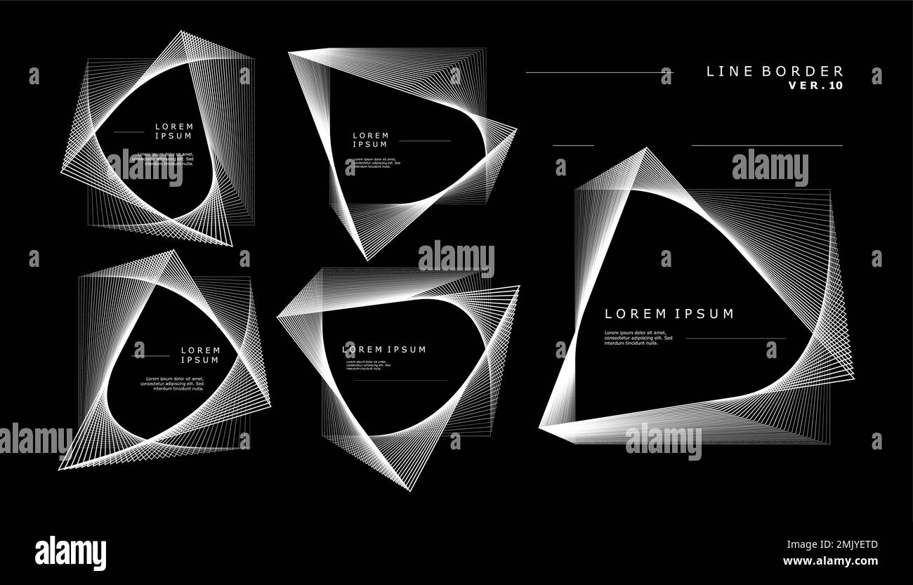 Modern blended lines abstract border design template. Modern border design Stock Vector Image ...