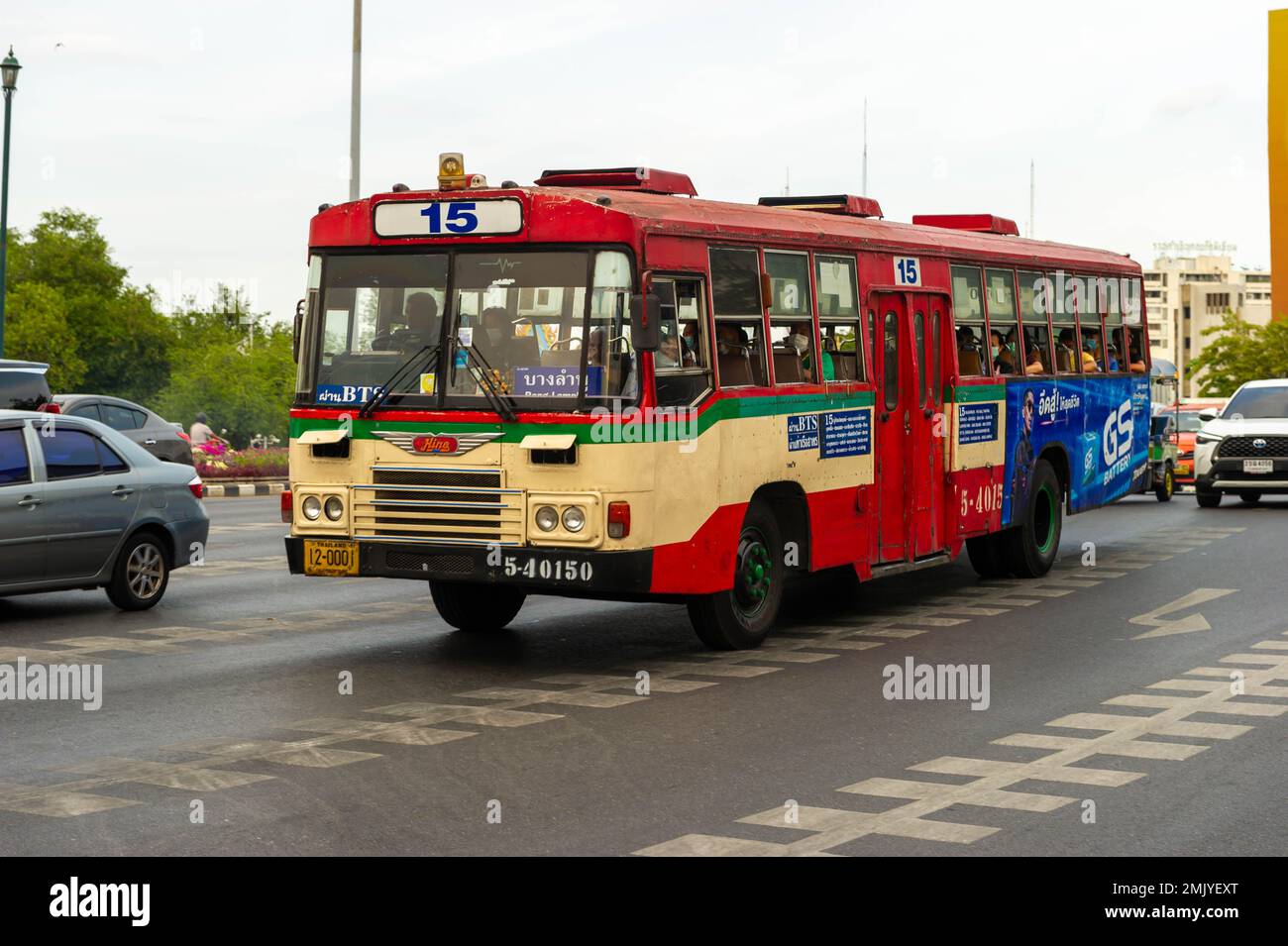 Vintage public bus in Bangkok, Thailand Stock Photo - Alamy
