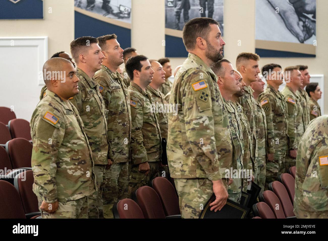 Basic Military Police Course graduates recite the Military Police Creed ...