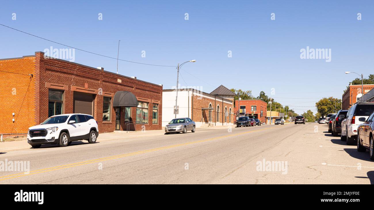 Tonkawa, Oklahoma, USA - October 17, 2022: The old business district on Main Street Stock Photo ...