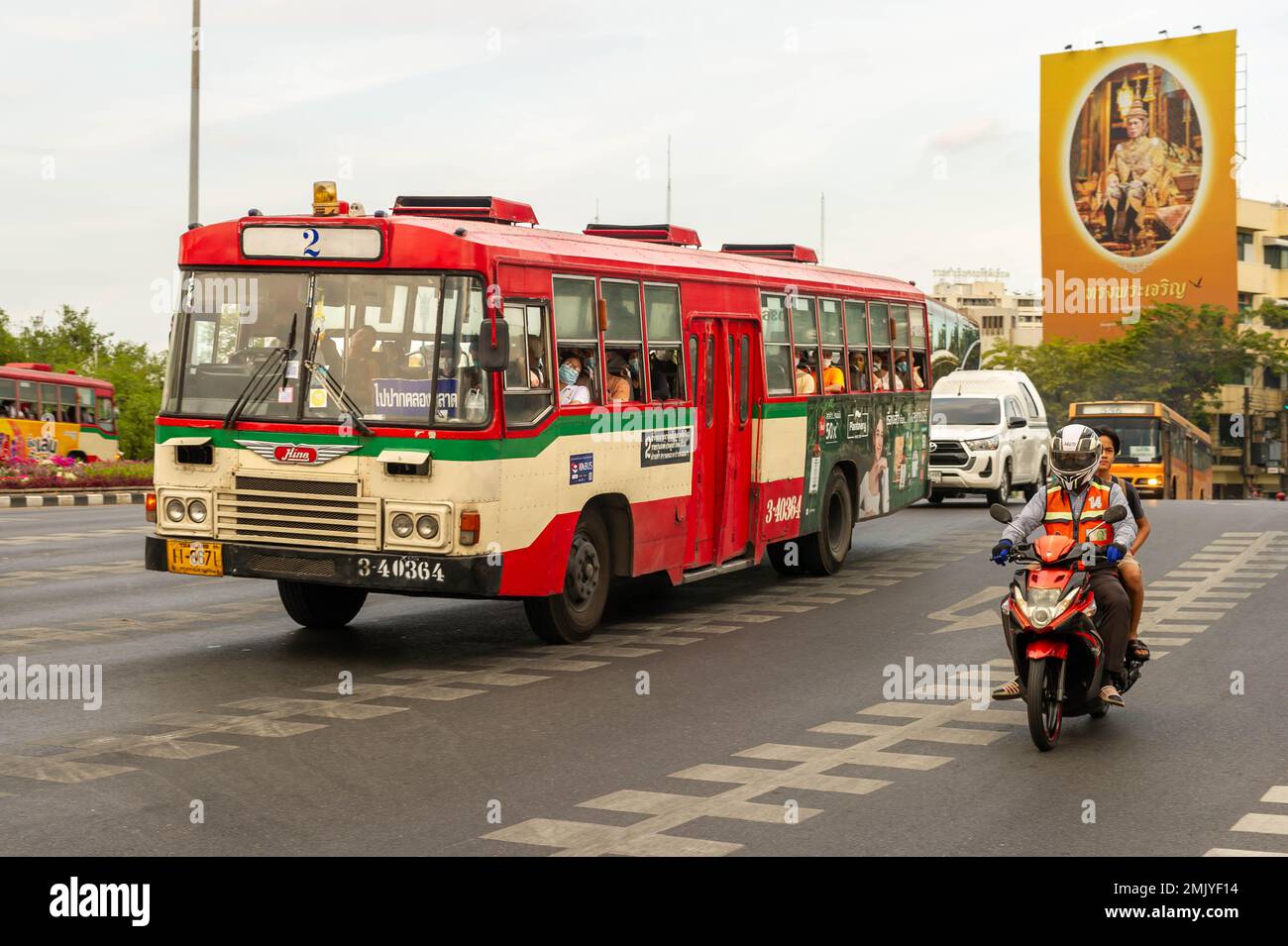 Vintage public bus in Bangkok, Thailand Stock Photo - Alamy