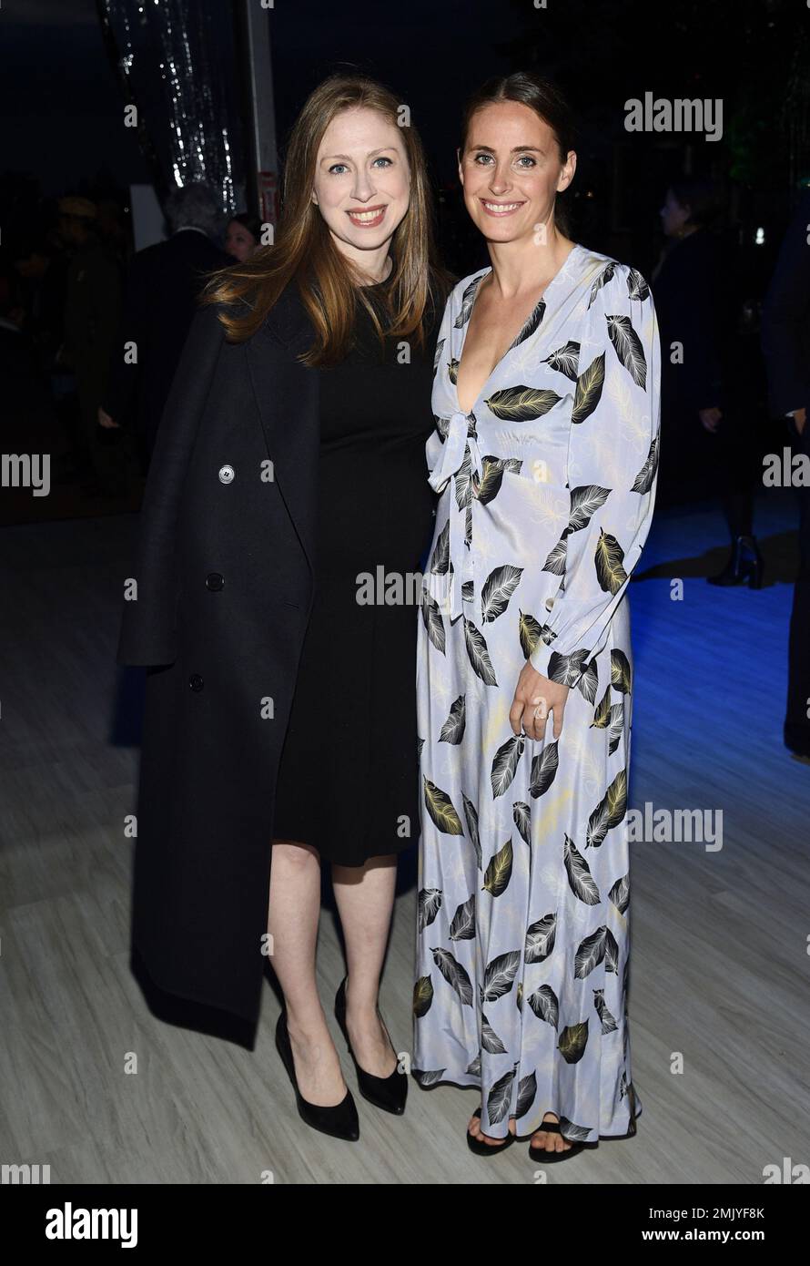 Author Chelsea Clinton, left, and Alexi Ashe attend the Statue of ...