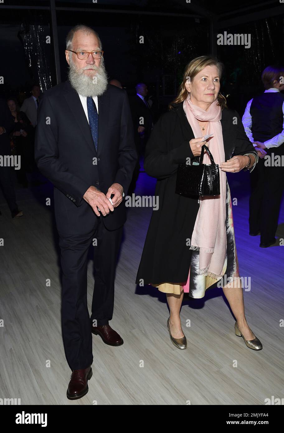 Talk show host David Letterman, left, and his wife Regina Lasko attend ...