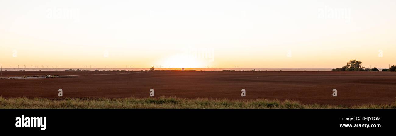 Okarche, Oklahoma, USA - October 17, 2022: Landscape scene of farmland ...