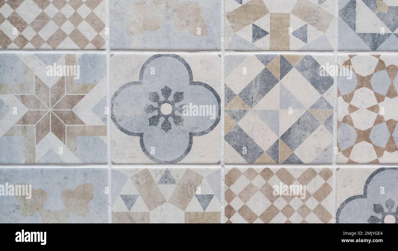 classical mosaic ceramic tile pattern azulejo vintage tiles background ...