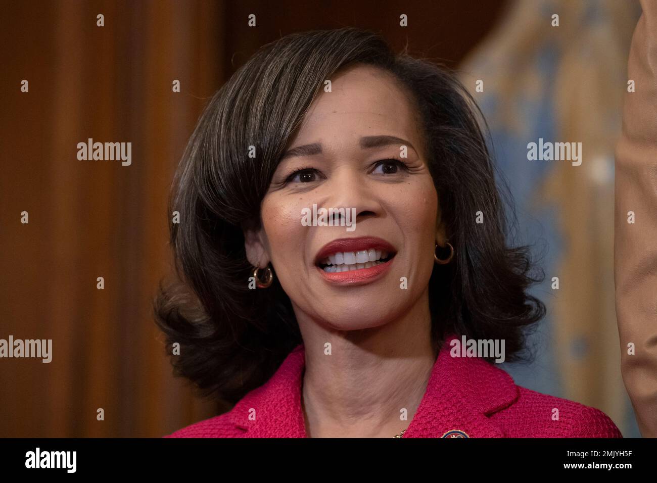 Rep. Lisa Blunt Rochester, D-Del., attends a Democratic event ahead of ...