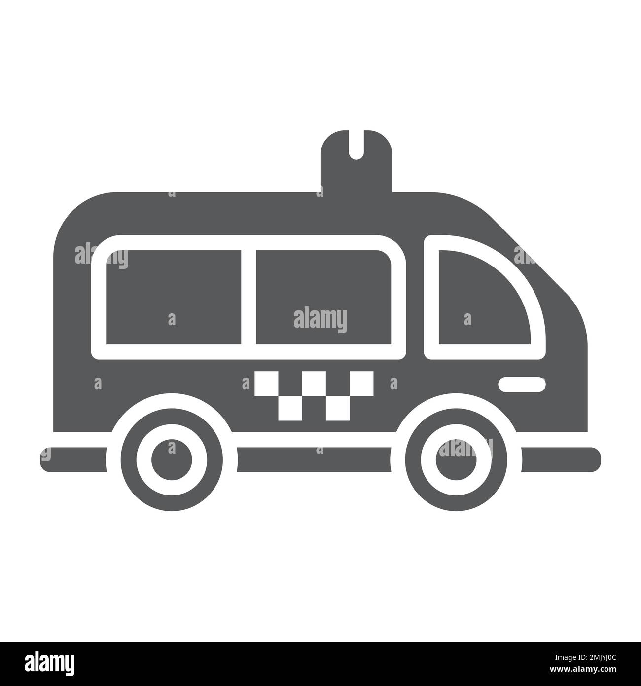 Mini bus glyph icon, automobile and car, minivan sign, vector graphics ...