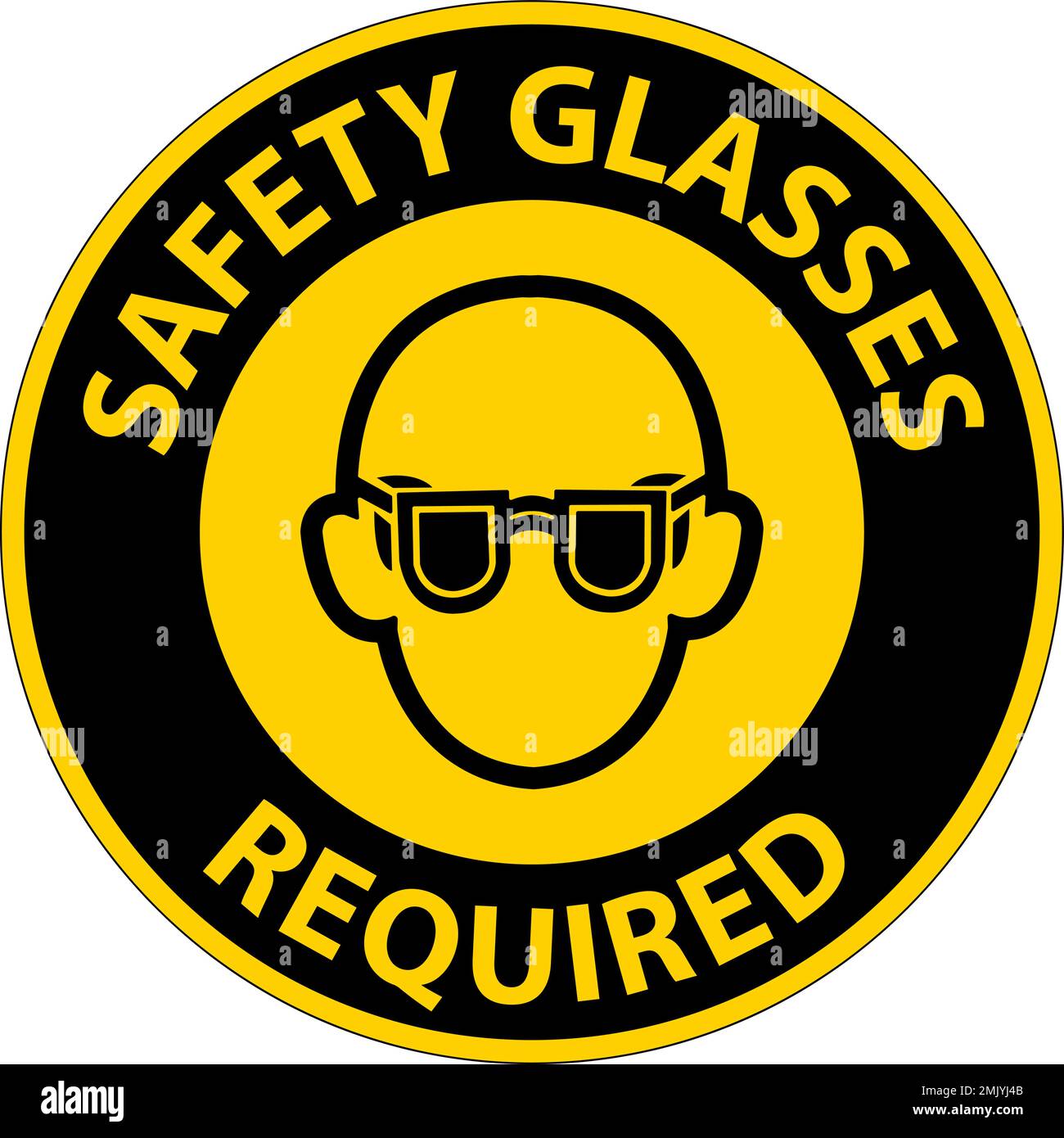 Floor Sign, Safety Glasses Required Stock Vector Image & Art - Alamy