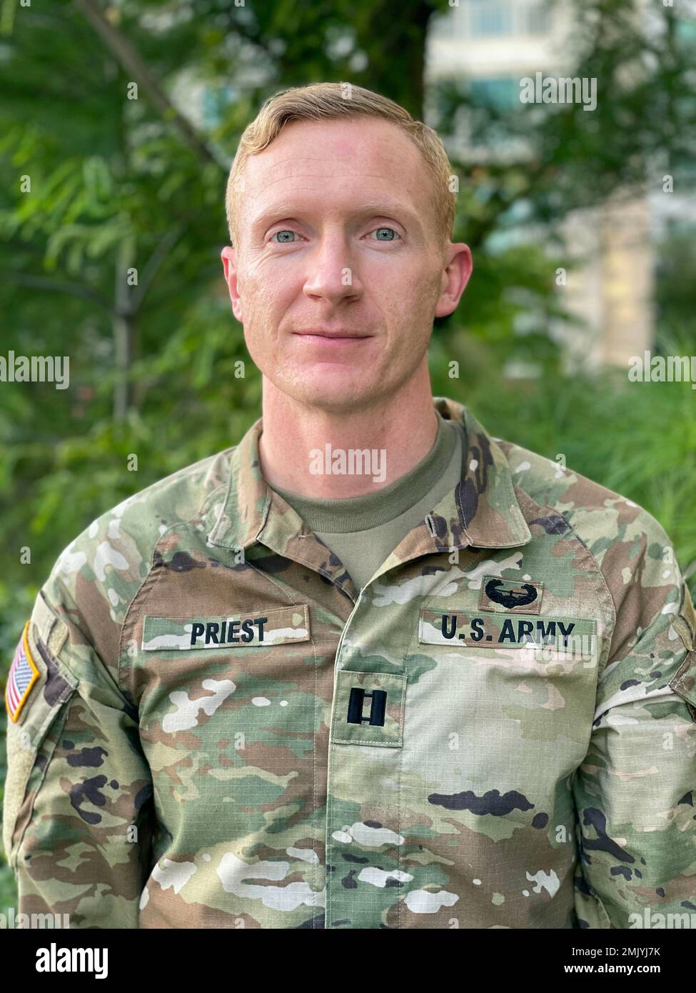 Capt. Anthony Priest, behavior health officer with 1st Signal Brigade ...
