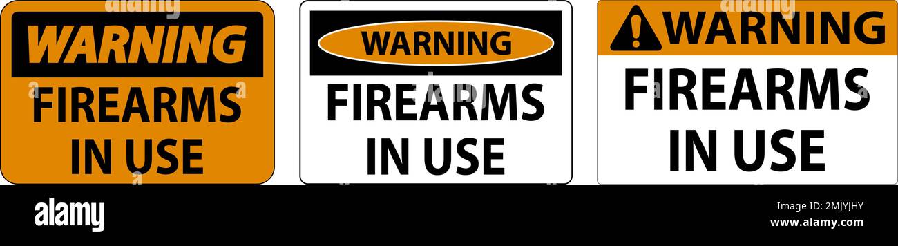 Warning Firearms Allowed Sign Firearms In Use Stock Vector Image & Art ...