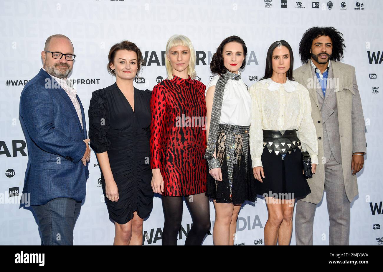 "Snowpiercer" cast members, from left, Graeme Manson, Alison Wright ...