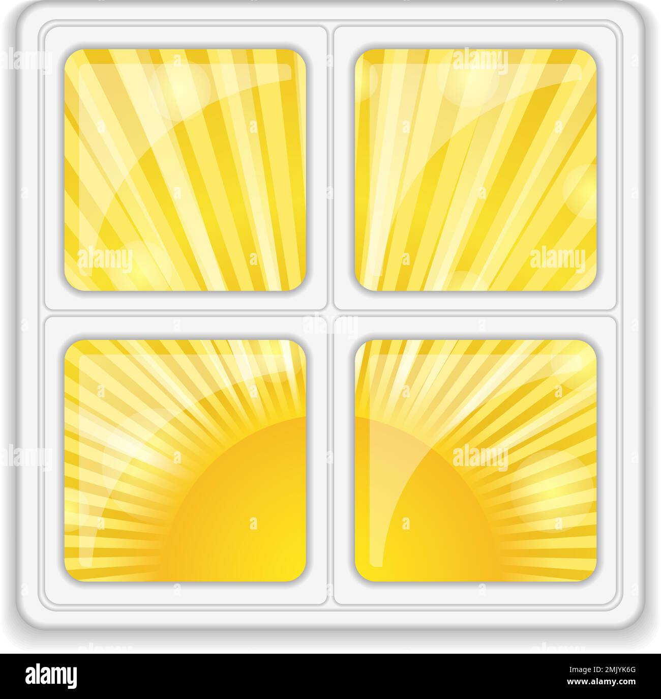 Sunrise behind the window, vector eps10 illustration Stock Vector Image ...