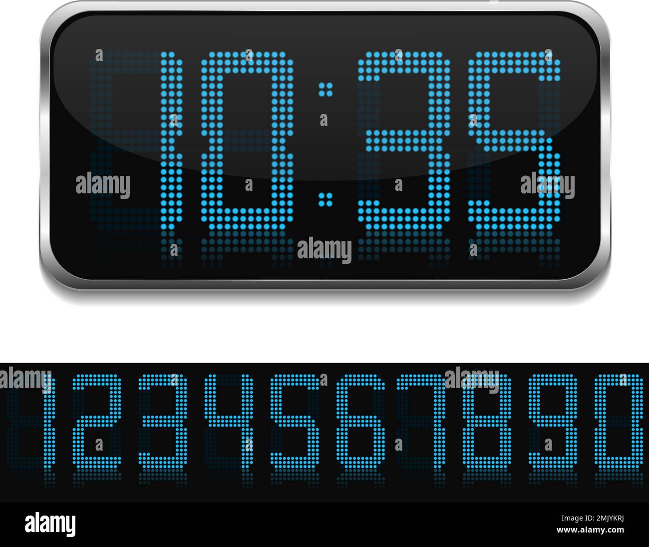 Blue digital clock, vector eps10 illustration Stock Vector Image & Art ...