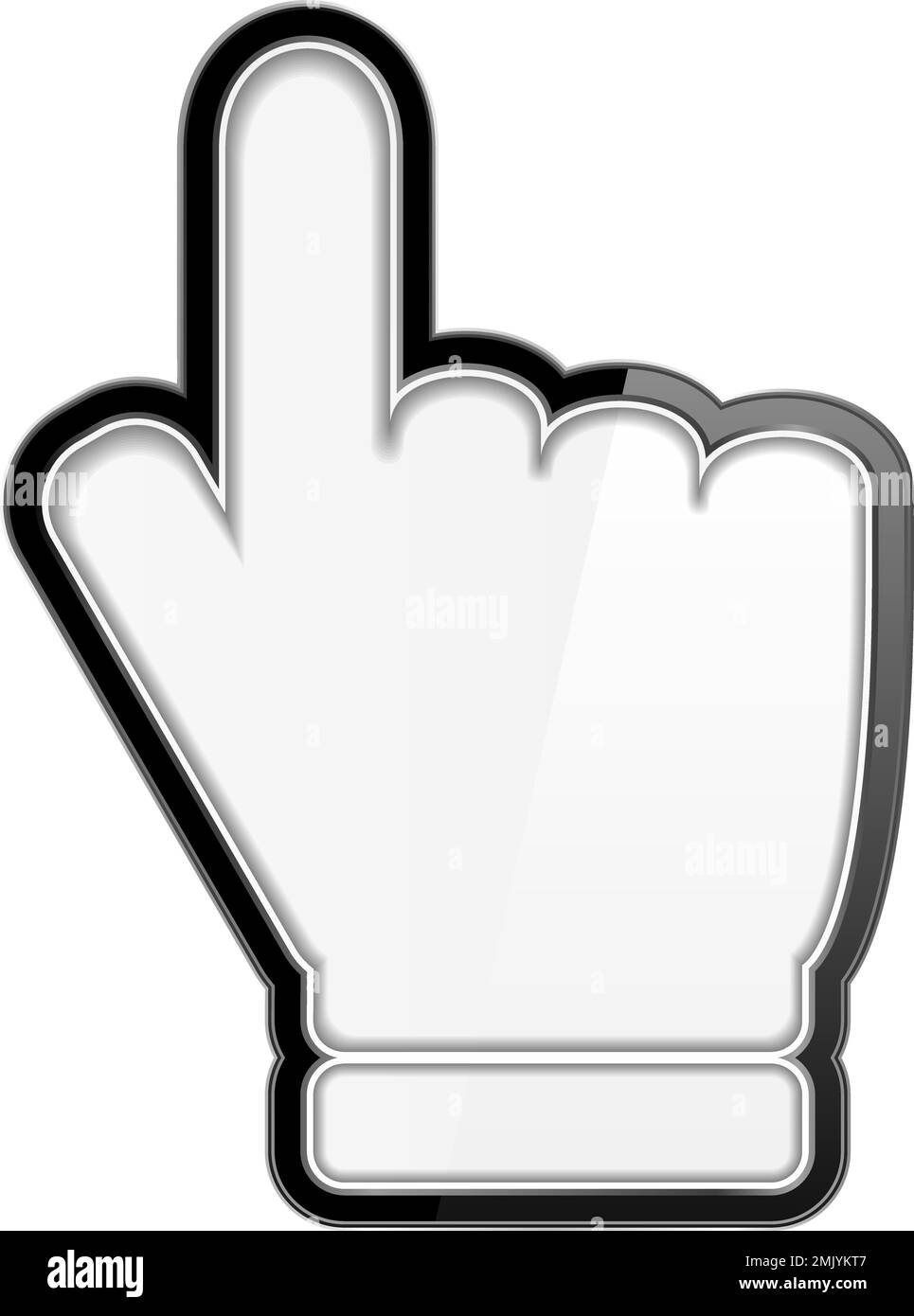 Hand cursor icon on white background, vector eps10 illustration Stock ...